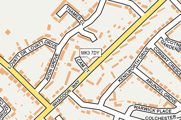 MK3 7DY maps, stats, and open data