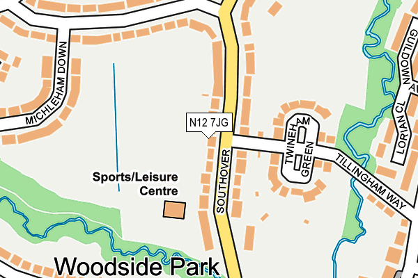 N12 7JG maps, stats, and open data