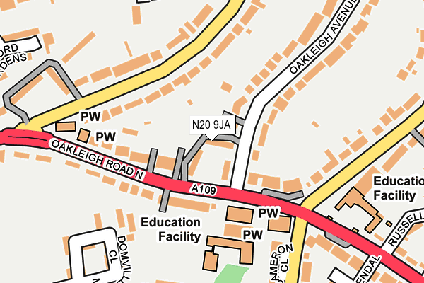 N20 9JA maps, stats, and open data