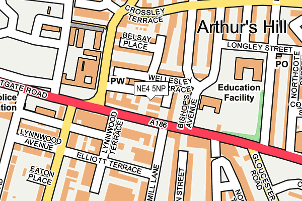 NE4 5NP maps, stats, and open data