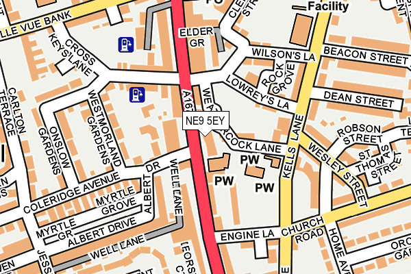 NE9 5EY maps, stats, and open data