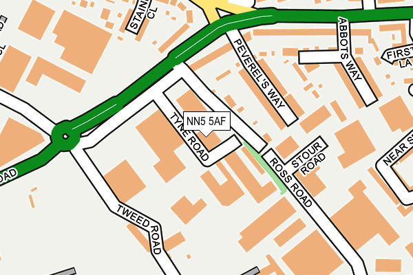 NN5 5AF maps, stats, and open data