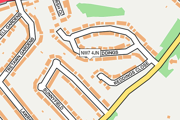 NW7 4JN maps, stats, and open data