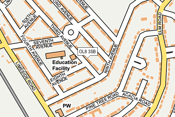 OL8 3SB maps, stats, and open data