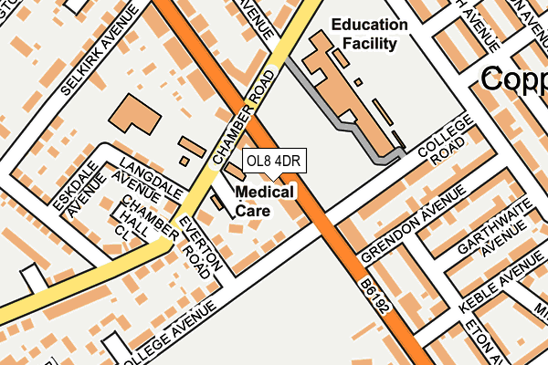 OL8 4DR maps, stats, and open data