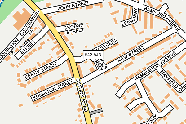 S42 5JN maps, stats, and open data