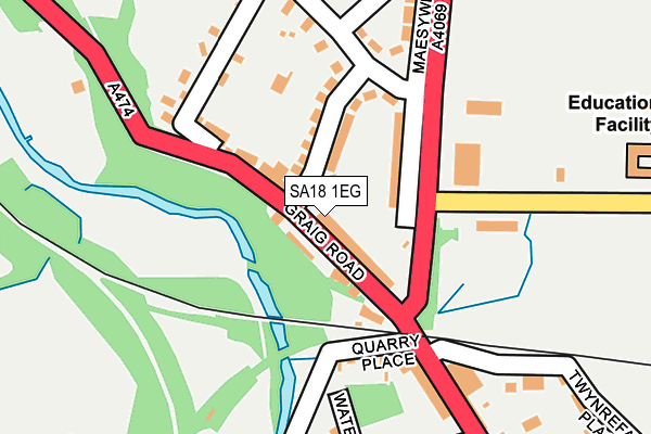 SA18 1EG maps, stats, and open data