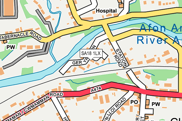 SA18 1LX maps, stats, and open data