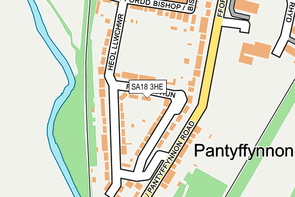 SA18 3HE maps, stats, and open data
