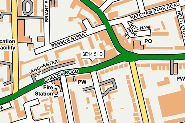 SE14 5HD maps, stats, and open data