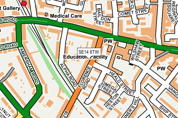 SE14 6TW maps, stats, and open data