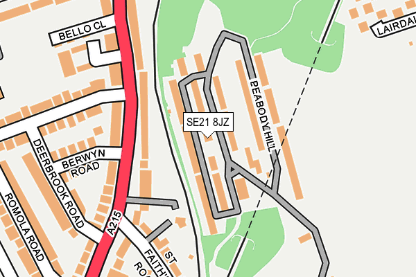 SE21 8JZ maps, stats, and open data