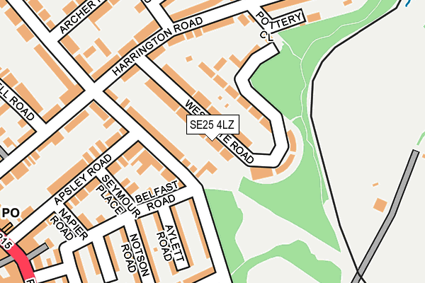 SE25 4LZ maps, stats, and open data