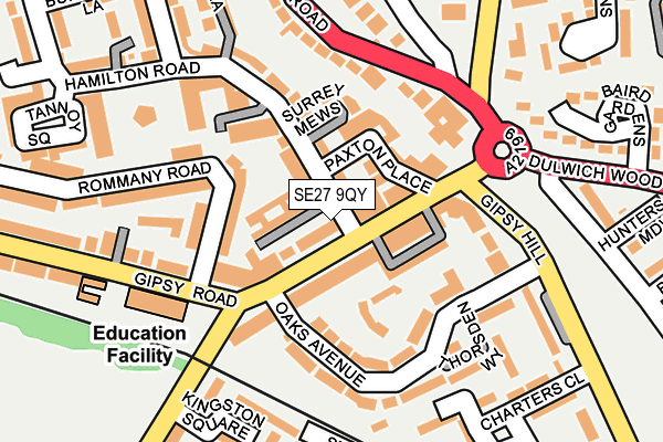 SE27 9QY maps, stats, and open data