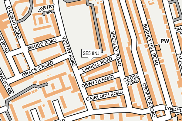 SE5 8NJ maps, stats, and open data