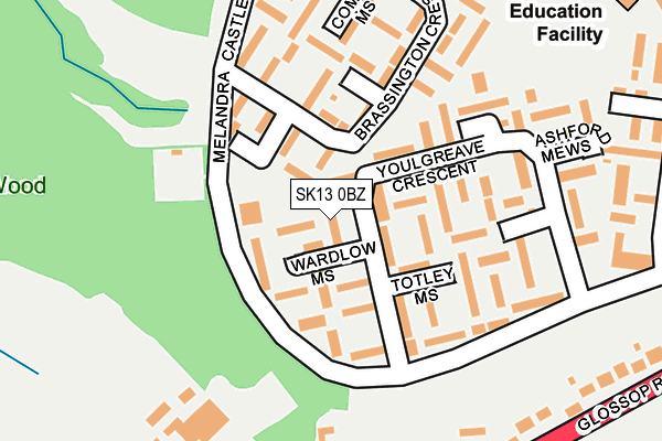 SK13 0BZ maps, stats, and open data