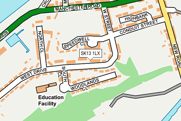 SK13 1LX maps, stats, and open data