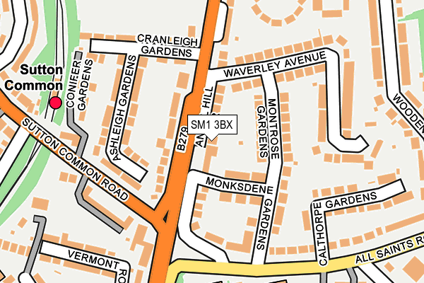 SM1 3BX maps, stats, and open data