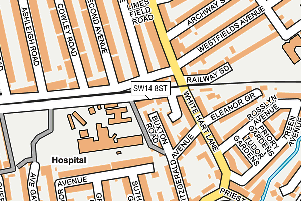 SW14 8ST maps, stats, and open data