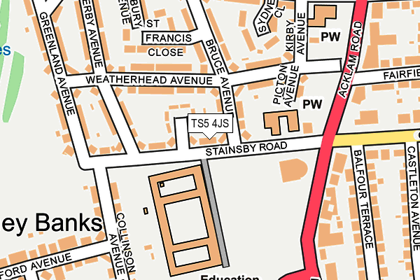 TS5 4JS maps, stats, and open data