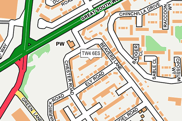 TW4 6ES maps, stats, and open data