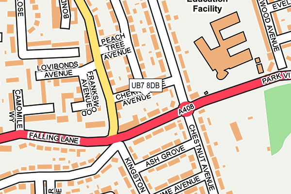 UB7 8DB maps, stats, and open data