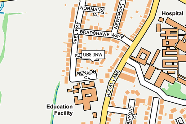 UB8 3RW maps, stats, and open data