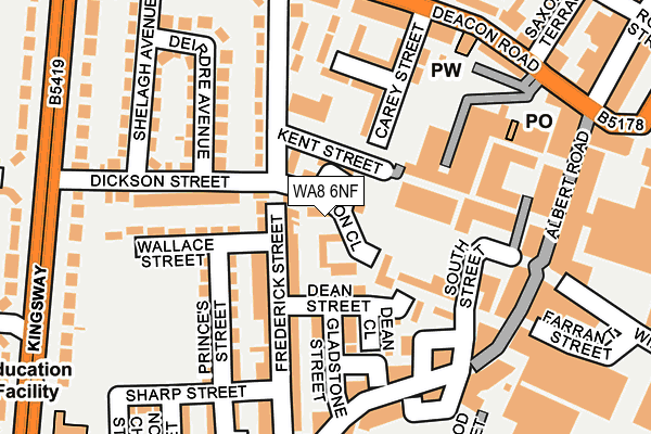 WA8 6NF maps, stats, and open data