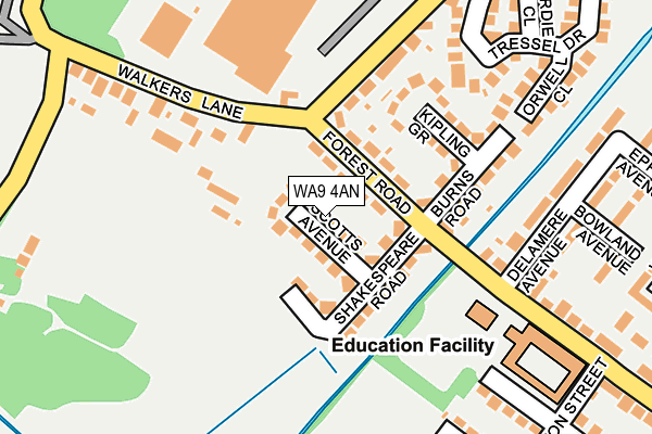 WA9 4AN maps, stats, and open data