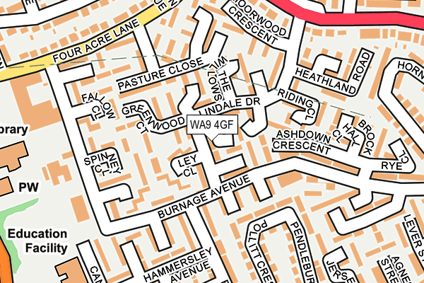 WA9 4GF maps, stats, and open data