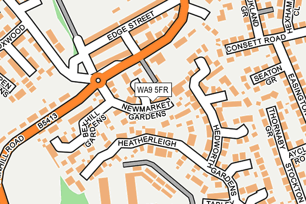 WA9 5FR maps, stats, and open data