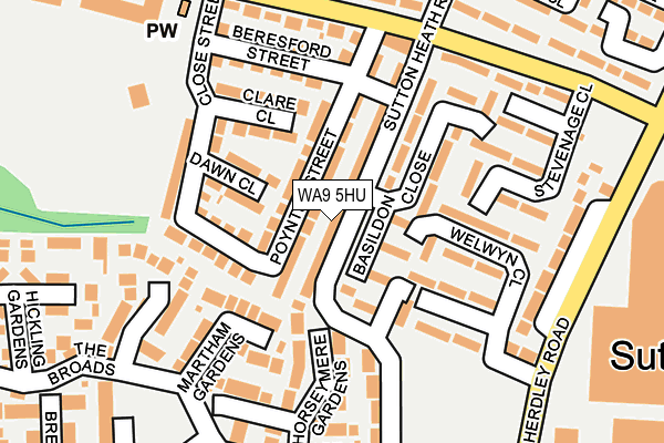 WA9 5HU maps, stats, and open data