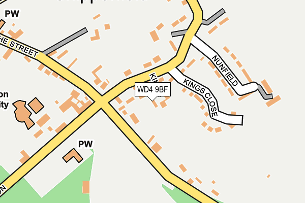 WD4 9BF maps, stats, and open data