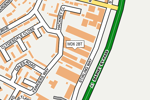 WD6 2BT maps, stats, and open data