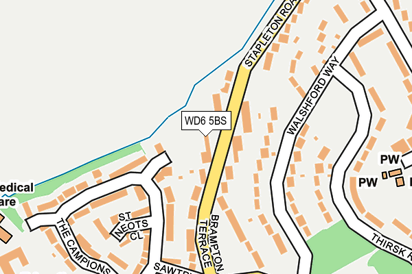 WD6 5BS maps, stats, and open data