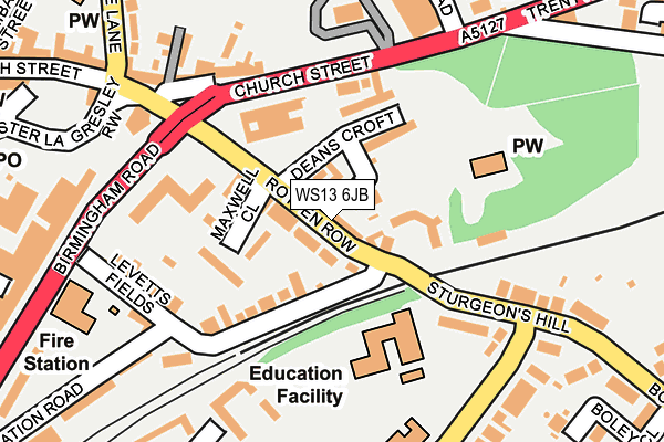 WS13 6JB maps, stats, and open data