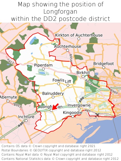 Where is Longforgan? Longforgan on a map