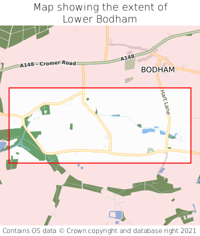 Where is Lower Bodham? Lower Bodham on a map