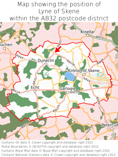 Where is Lyne of Skene? Lyne of Skene on a map