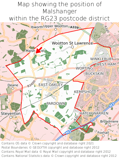 Where is Malshanger? Malshanger on a map