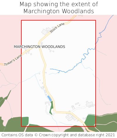 Where is Marchington Woodlands? Marchington Woodlands on a map