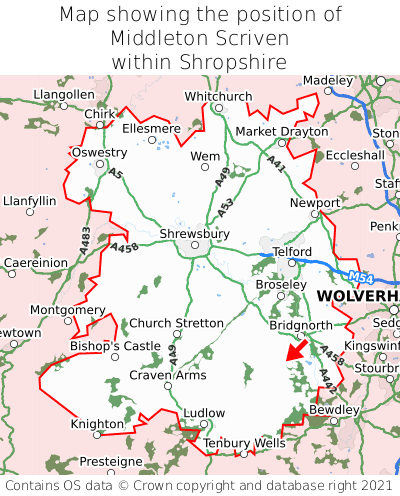 Where is Middleton Scriven? Middleton Scriven on a map