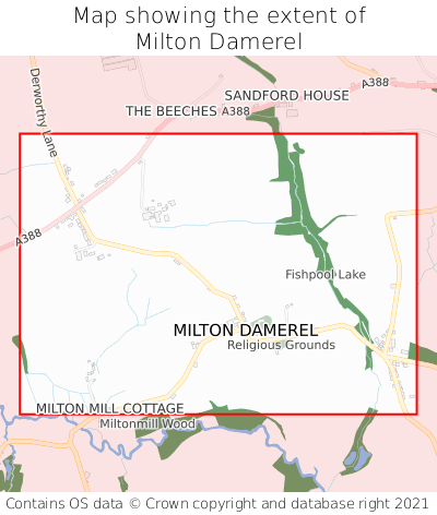 Where is Milton Damerel? Milton Damerel on a map