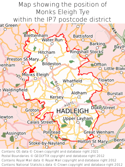 Where is Monks Eleigh Tye? Monks Eleigh Tye on a map