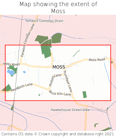 Where is Moss? Moss on a map