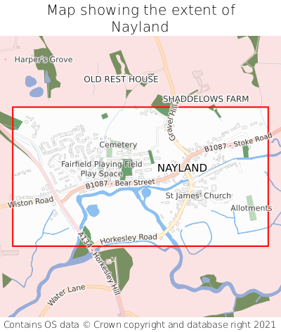 Where is Nayland? Nayland on a map