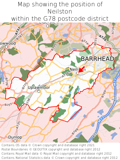 Where is Neilston? Neilston on a map
