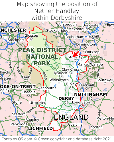Where is Nether Handley? Nether Handley on a map