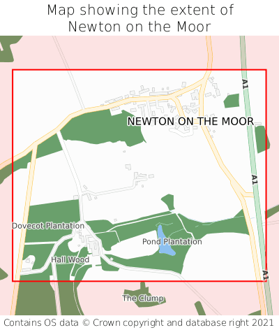 Where is Newton on the Moor? Newton on the Moor on a map