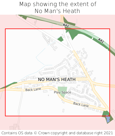 Where is No Man's Heath? No Man's Heath on a map